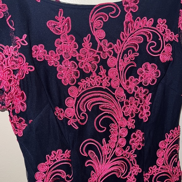 JS Collections | Dresses | Nwt Js Collection Barbie Pink Navy Floral ...